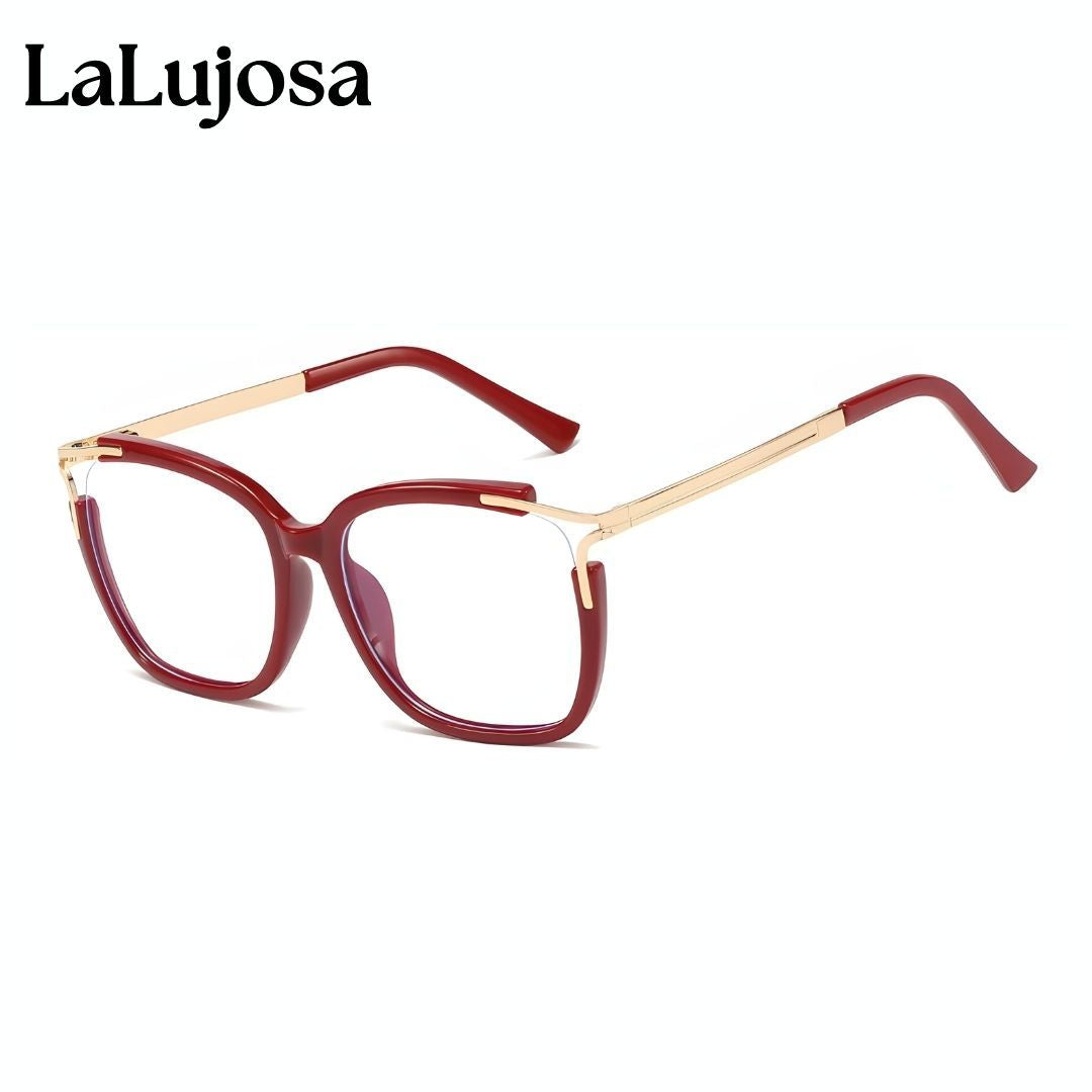 Lentes Cuadradas para Mujer Rojos Moderno Anti Luz Azul – La Lujosa